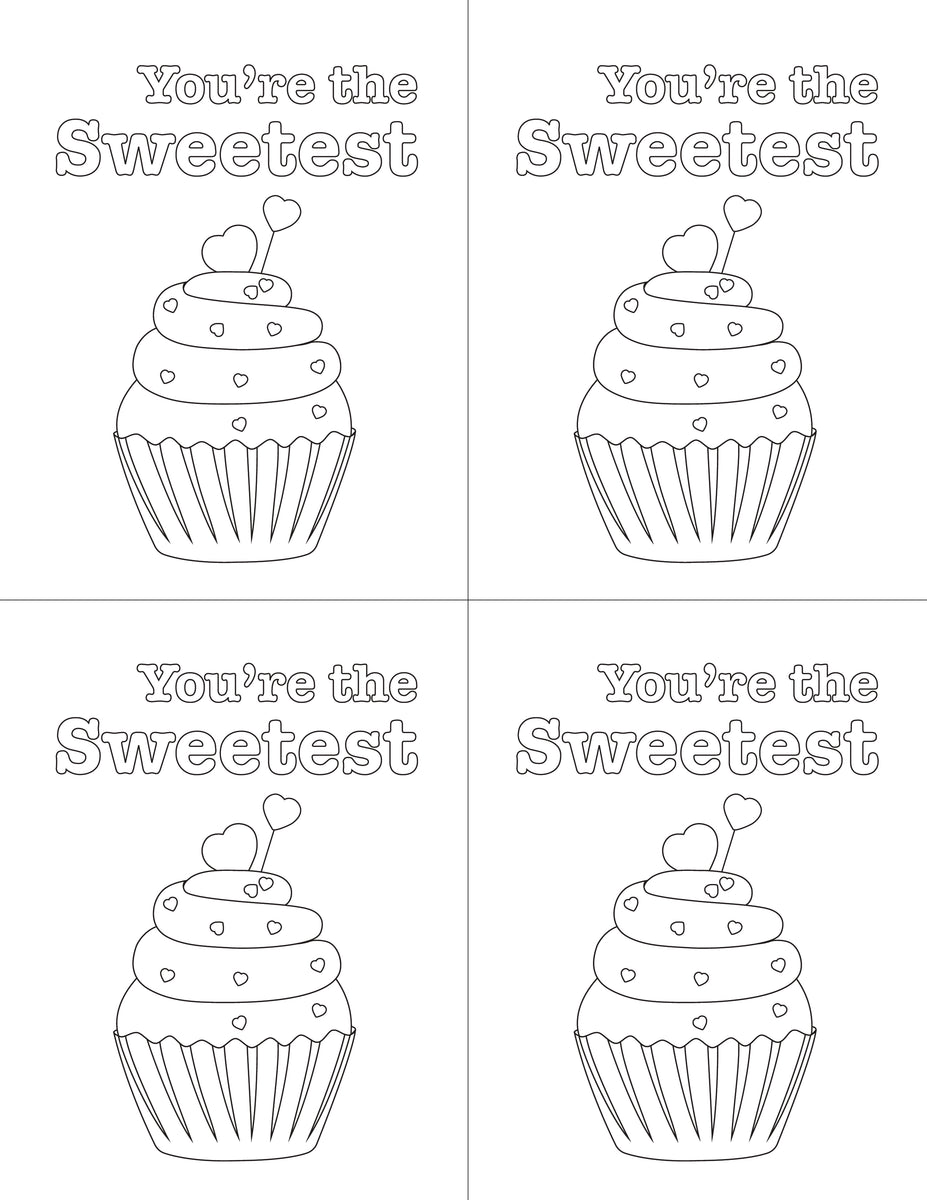 coloring page printable valentine's day cards to color