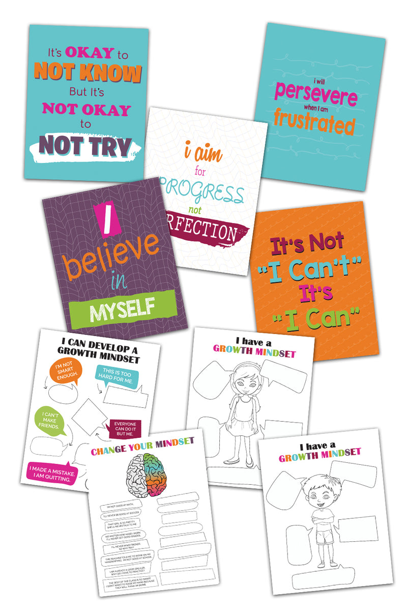 Growth Mindset Quotes and Activities (14 Pages)
