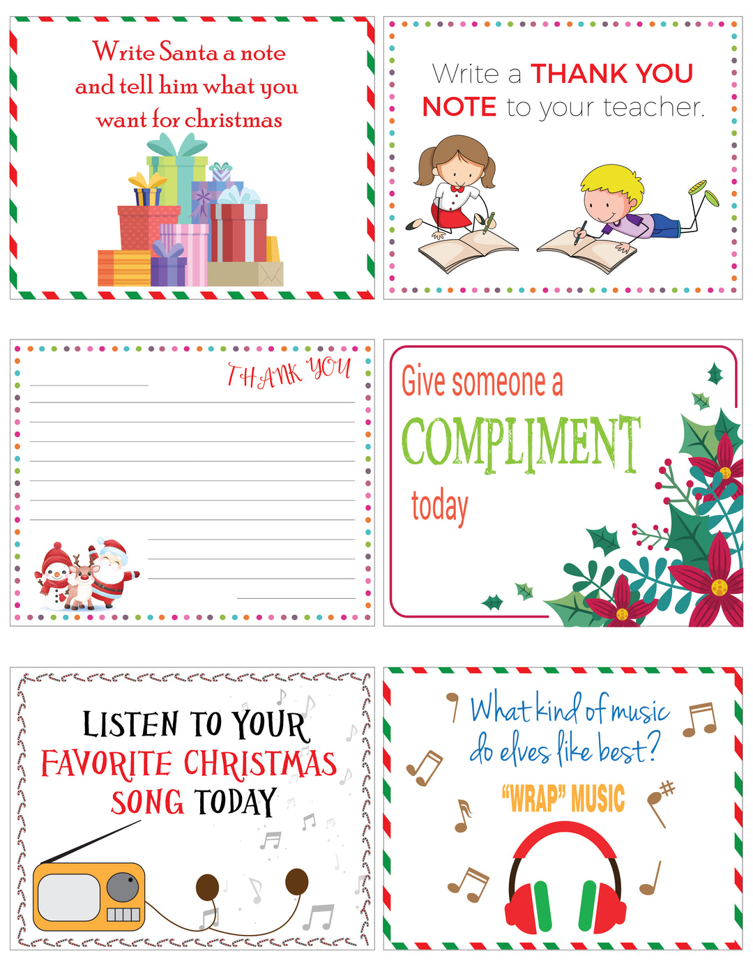 30 Printable Elf Notes