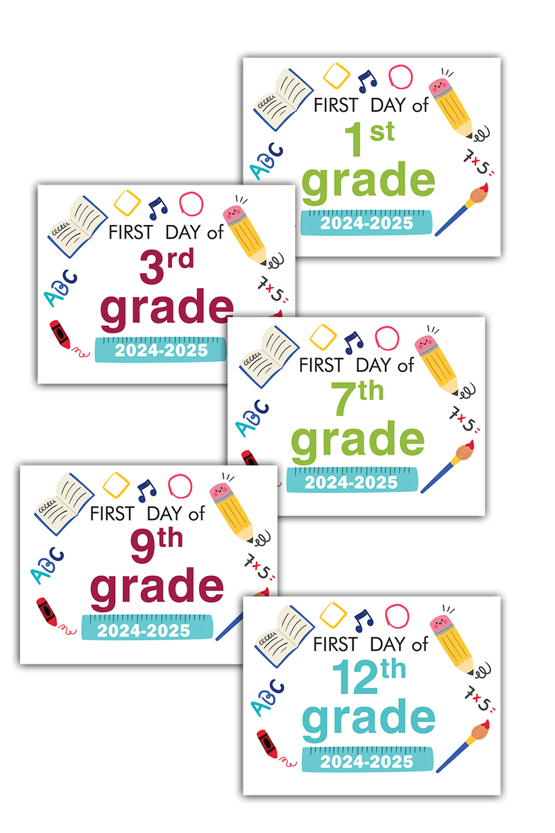 2024-2025 First Day of School Signs Printable