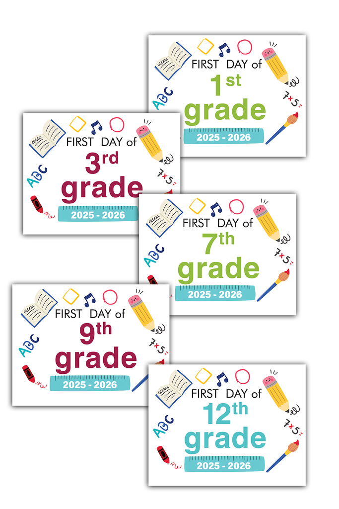 2024-2025 First Day of School Signs Printable