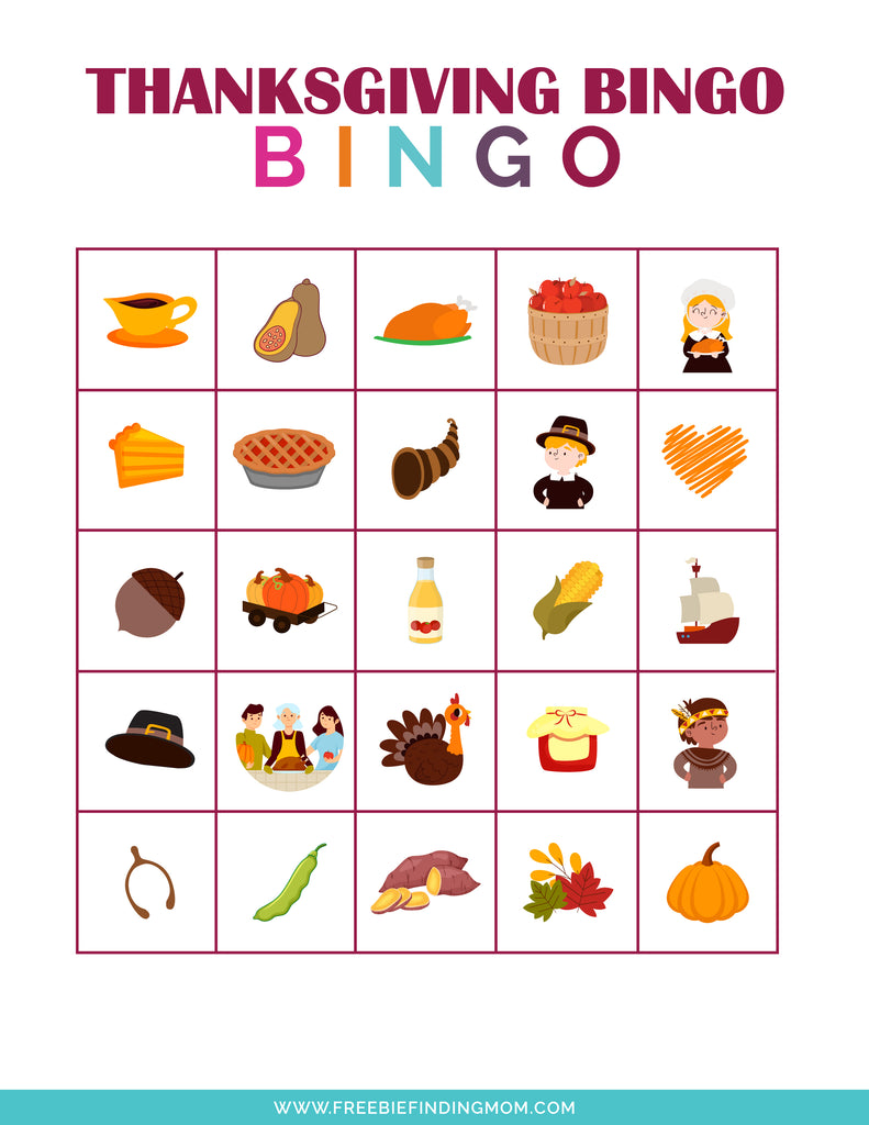 Thanksgiving Bingo