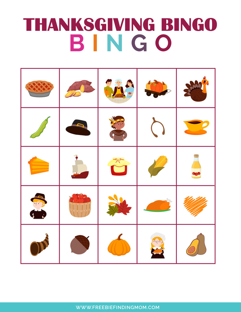 Thanksgiving Bingo
