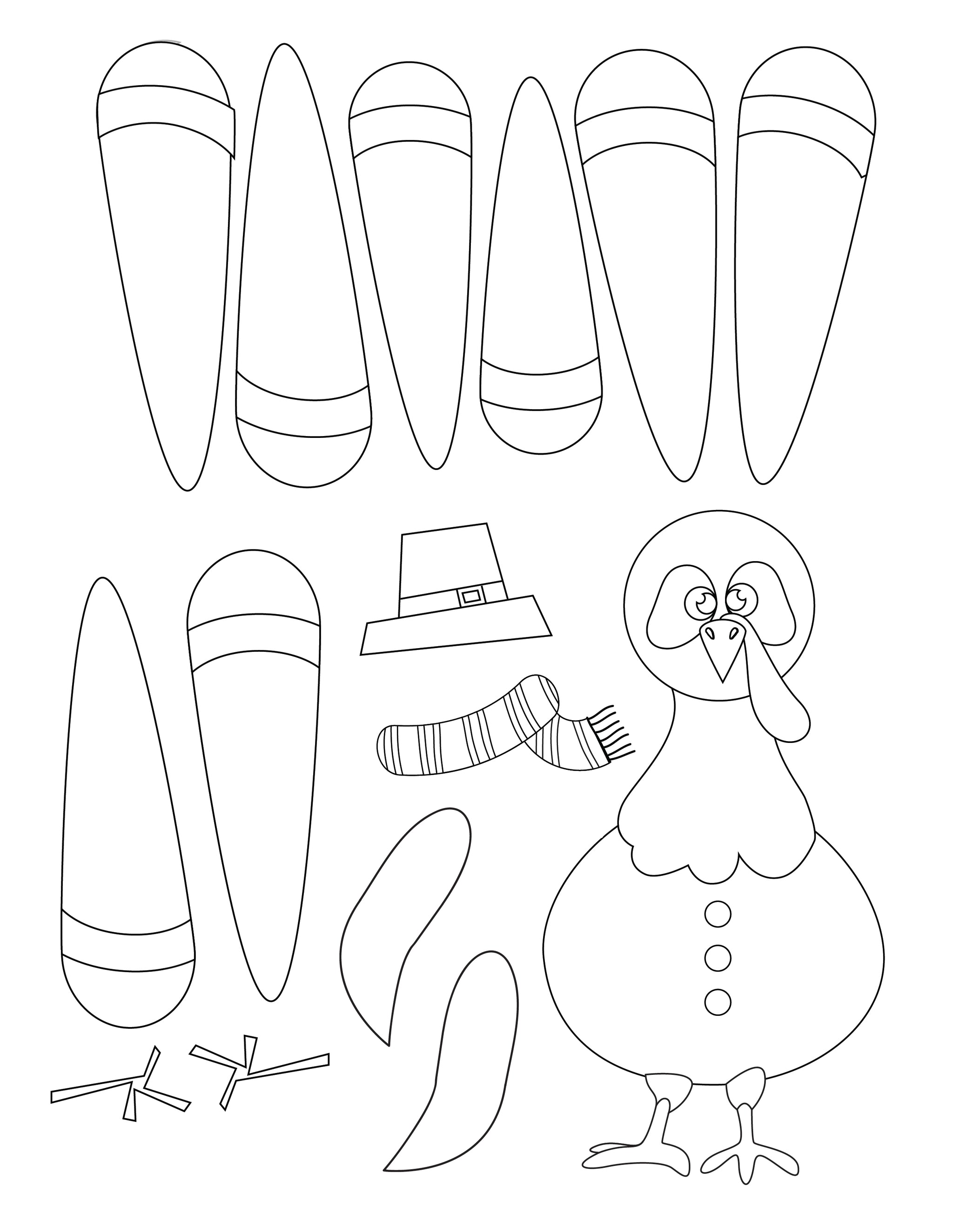 How to Disguise a Turkey Craft (3 Templates)