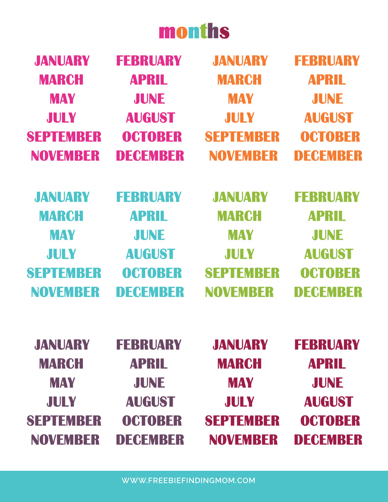 Monthly Planner Stickers