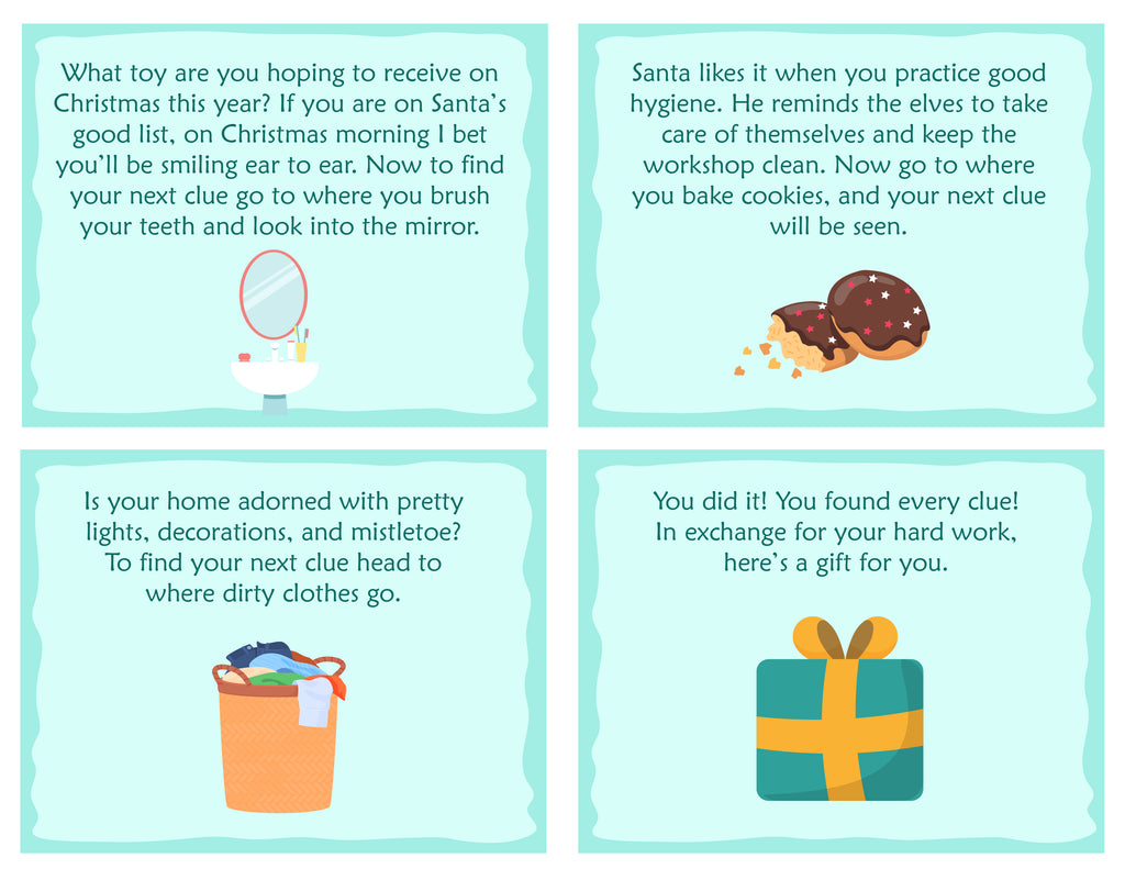 Christmas Scavenger Hunt (12 Clues)