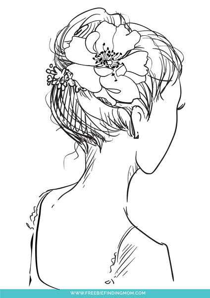 coloring pages for adults hair