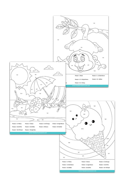 3 Multiplication Color By Number Worksheets Freebie Finding Mom 3 Multiplication Color By Number Worksheets Freebie Finding Mom